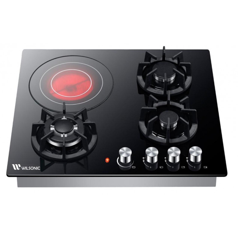 Wilsonic 3 gas burners + 1 infared cooker -HOB4004E
