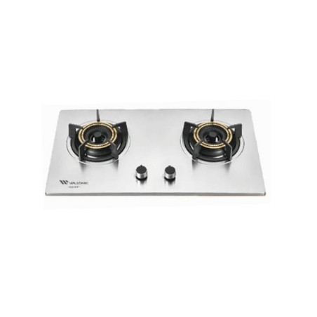 Wilsonic Stainless Steel 2 Burner Gas Cooker Hob - HOB6001