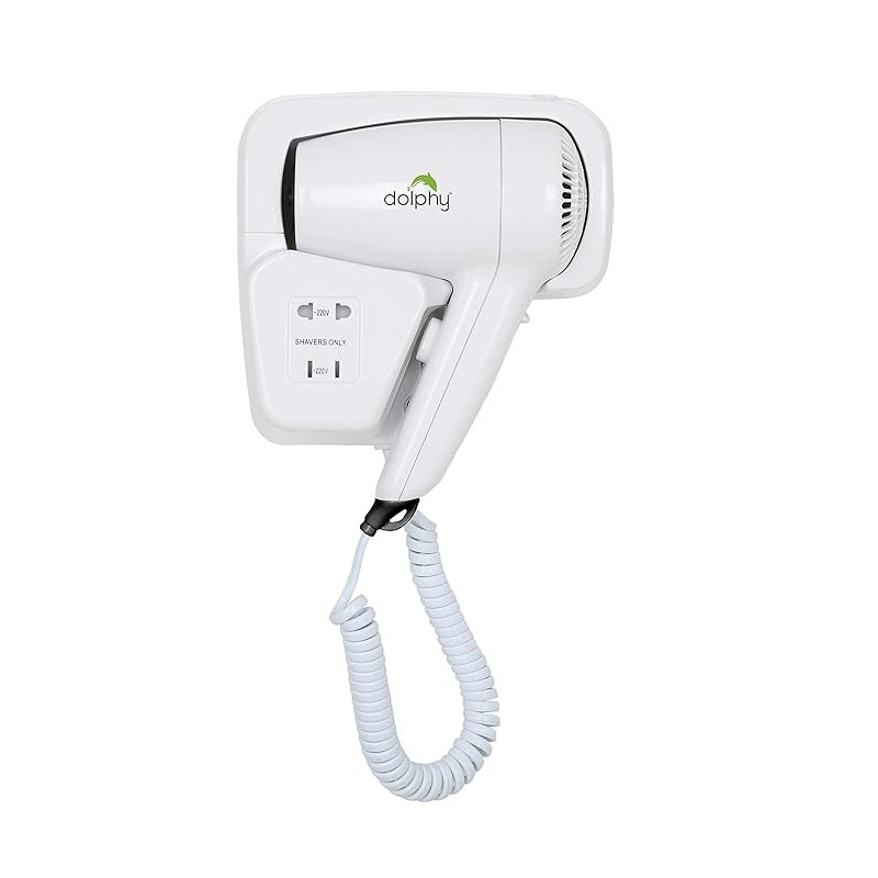 Dolphy Professional 1200 Watts Wall Mounted Hair Dryer Hd-001, White